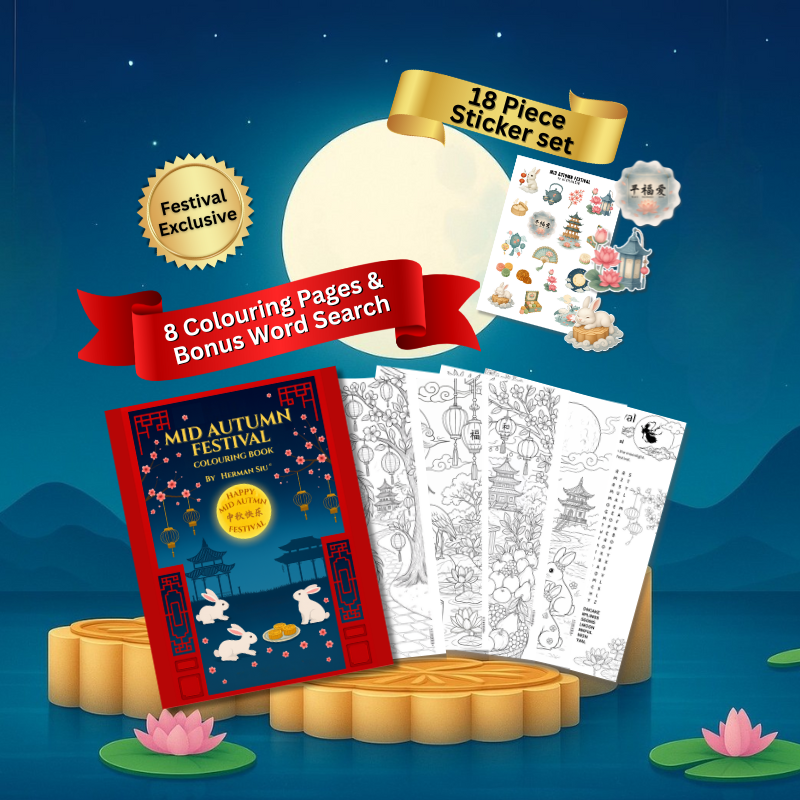 Mid Autumn Festival Coloring Book, Stickers. Find Your Moment Of ...